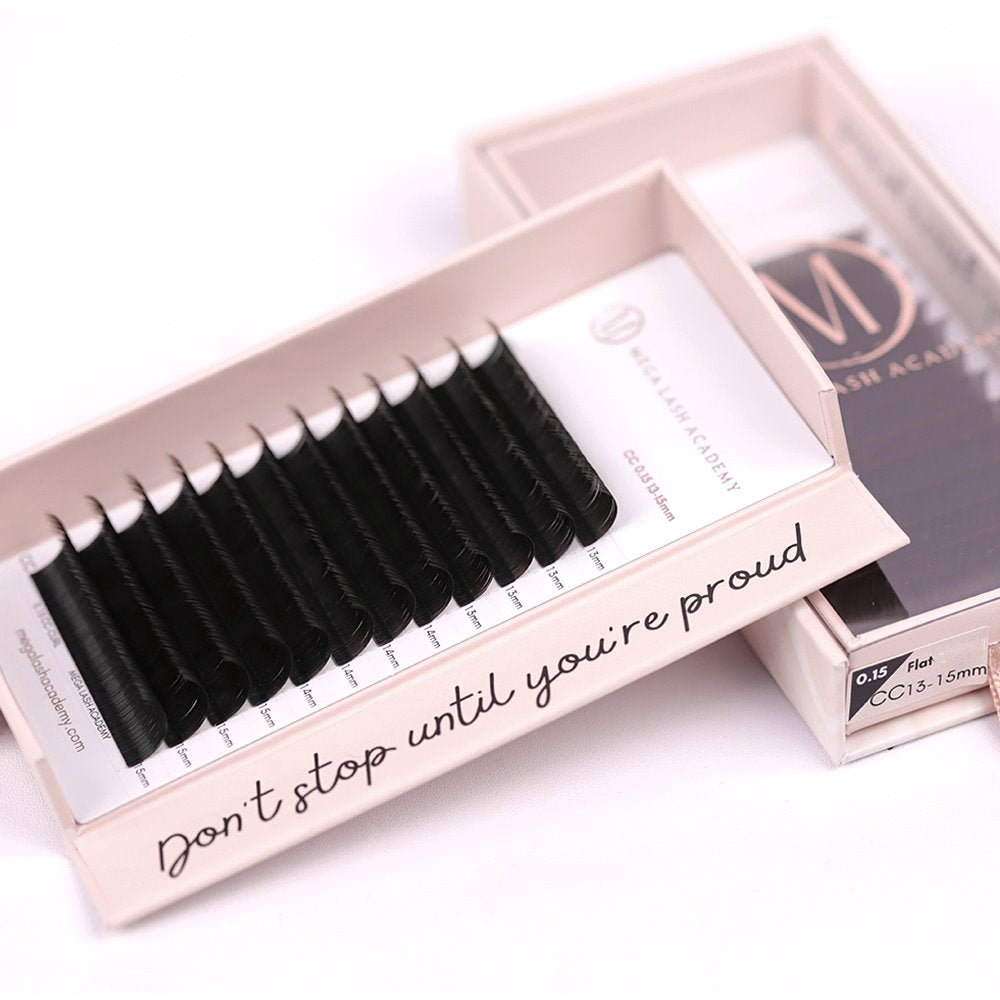 Flat Lash | 0.15 0.20 Ellipse Lashes for Classic Hybrid Volume Lash ...