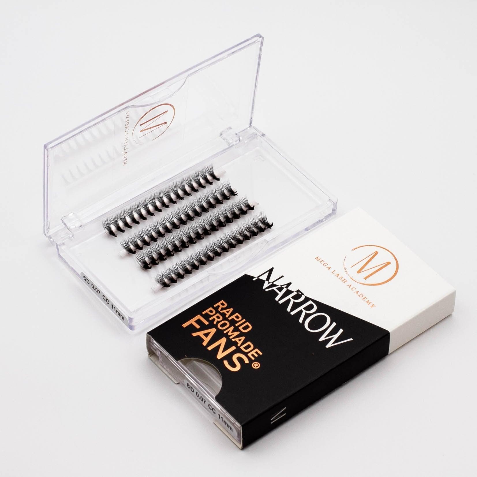 Narrow 8D Rapid Promade Fans | Bold Dark Premade Mega Volume Lash ...